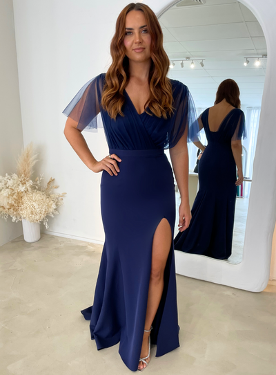 Ariana Tulle Split Gown by Samantha Rose – White Runway